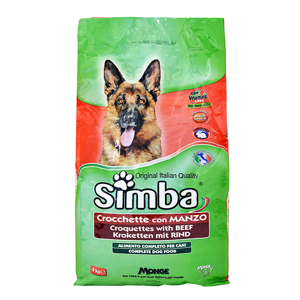 SIMBA DOG CROQUETTE MEAT 4KG
